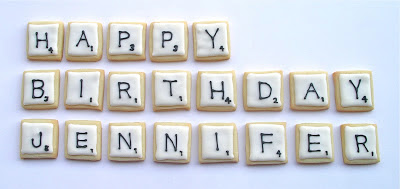 Nina's Show & Tell: Scrabble Birthday Cookies