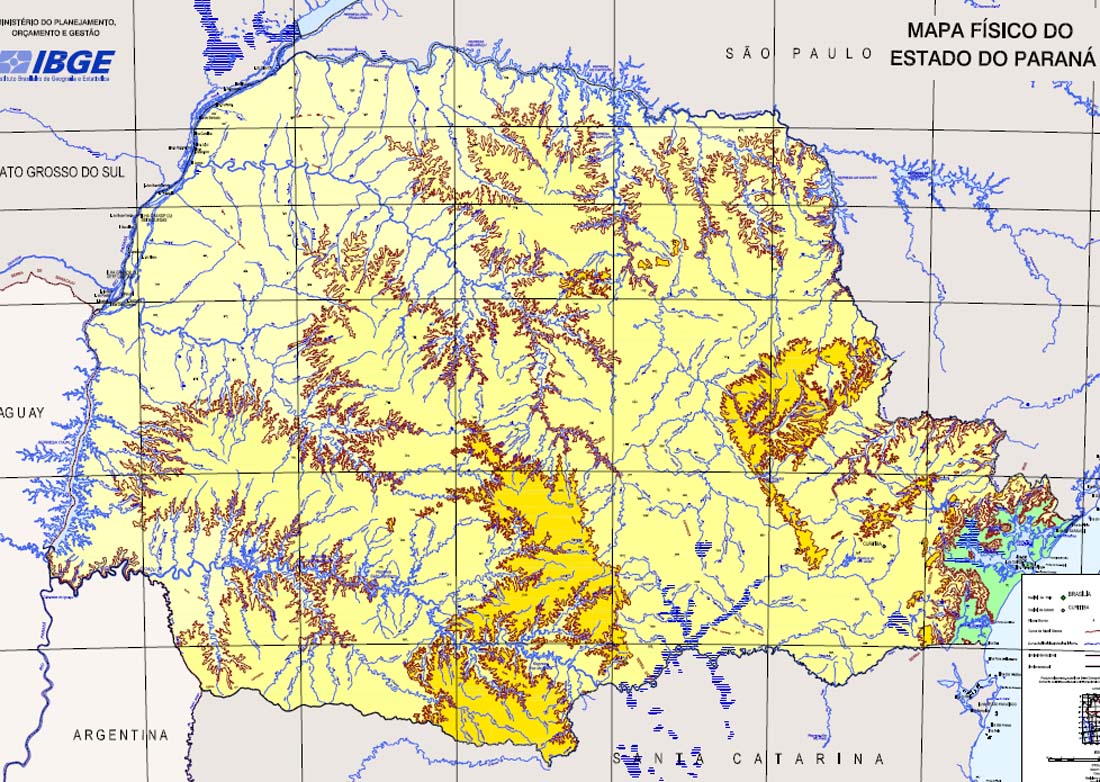 Mapa Físico Do Paraná Doc Sports™