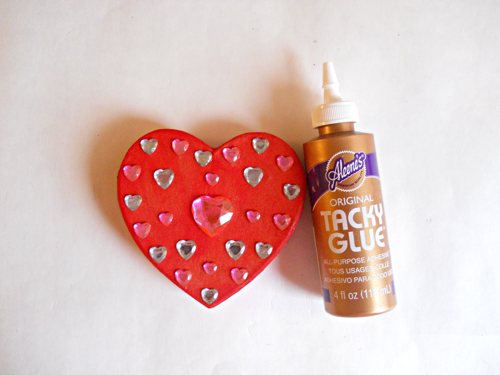 Gem Heart Box DIY - Running With A Glue Gun