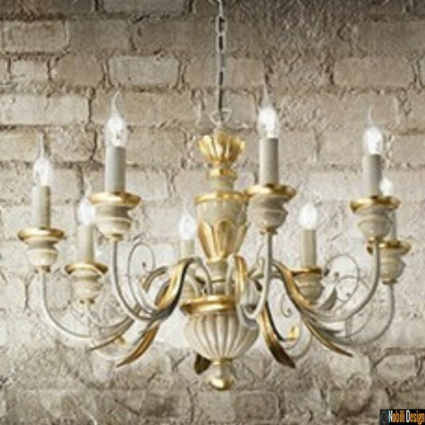 Candelabru clasic Firenze cu 8 brate - Lustre candelabre Ideal Lux ...