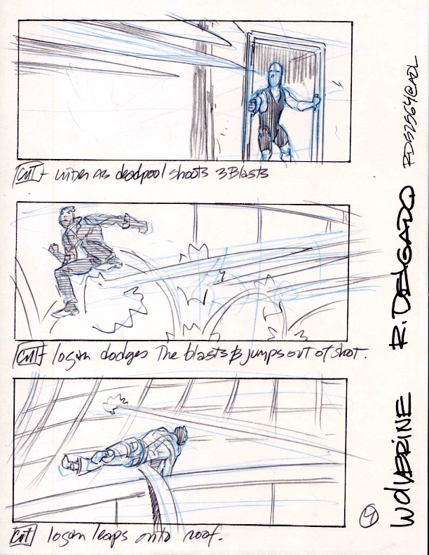 Ricardo Delgado's blog: Wolverine/Deadpool storyboard part 1