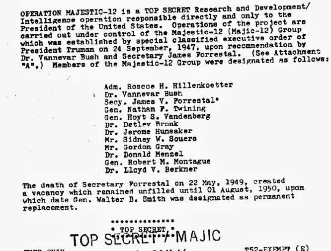 ANTEDILUVIANA: Los Documentos Majestic-12 (MJ-12)