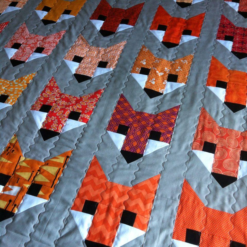gemini stitches: Thirty Shades of Fox quilt