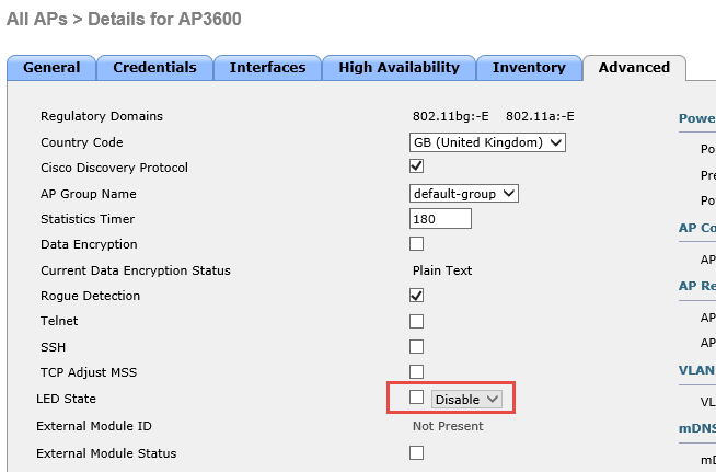 Do Cisco AP LEDs Ever Flash Once Disabled?
