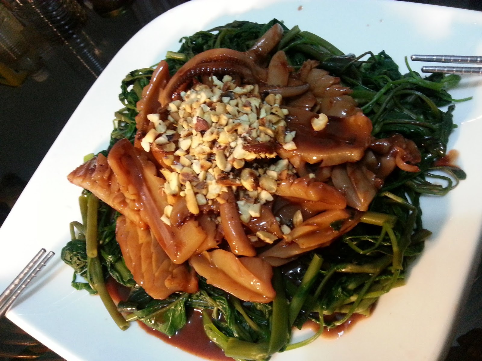 A Pepper's Love: Sotong Kangkong (Cuttlefish Salad with Water Convolvulus)
