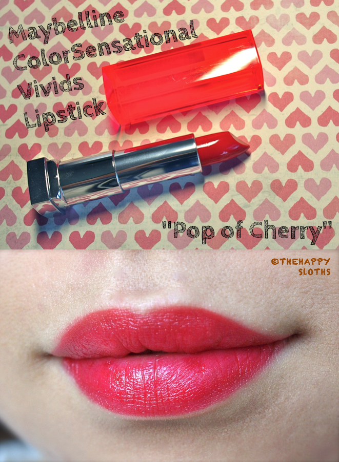 Maybelline ColorSensational Vivids Lipstick in "Pop of Cherry": Review ...