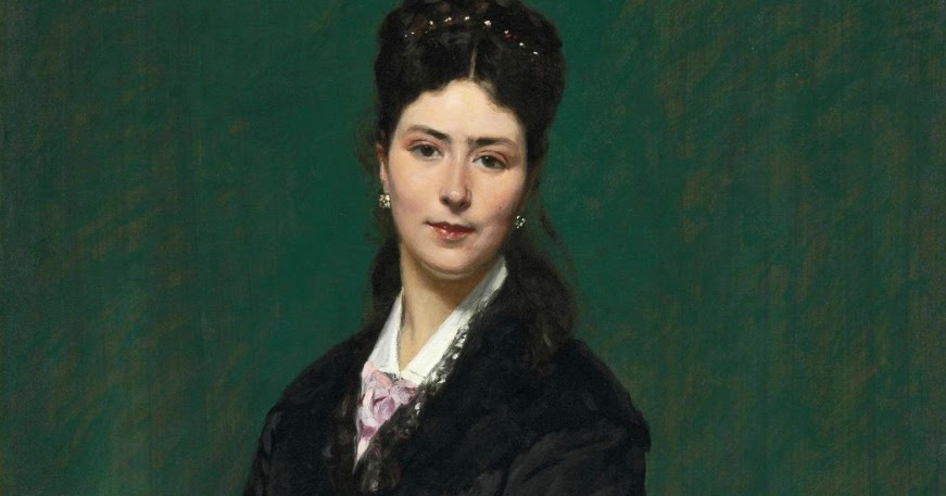 Peinture Française du 19ème Siècle: Portrait of Madame Marie Clerc (1874)