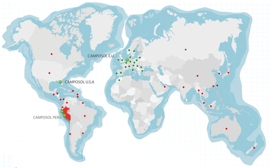 Camposol:Mango en conserva: Camposol en el mundo