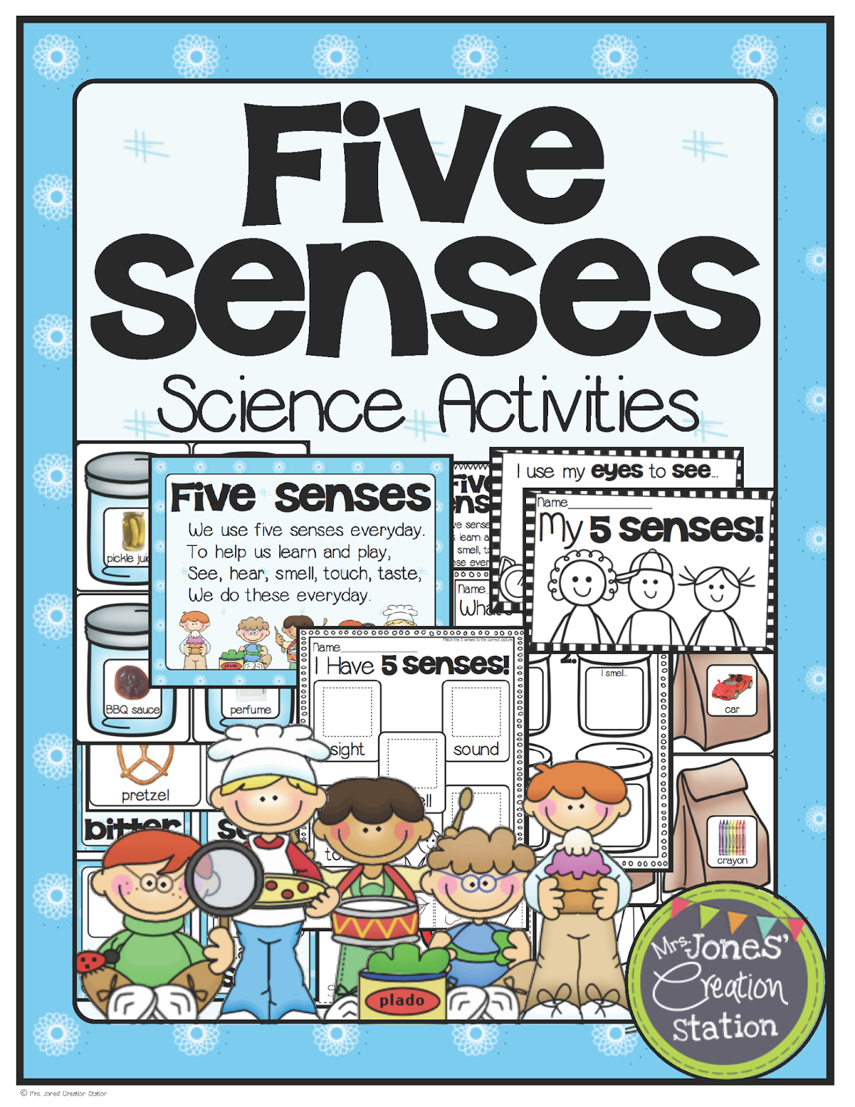 five sense worksheet: NEW 362 FIVE SENSES PRESCHOOL CENTERS
