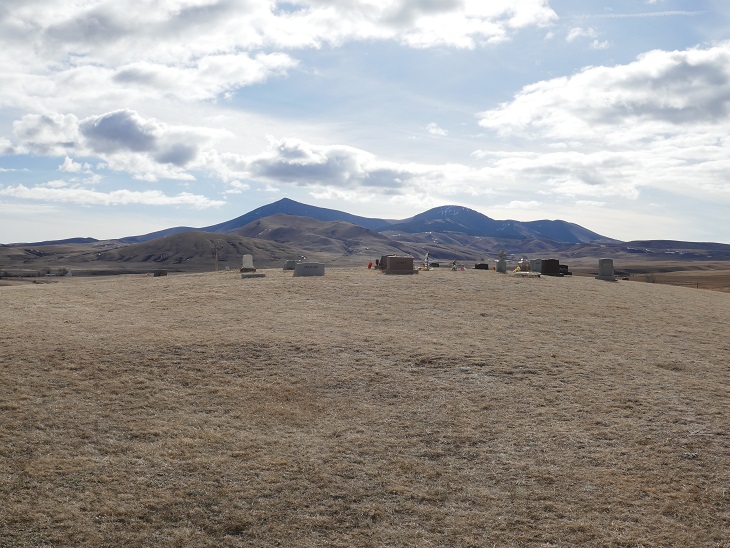 The view from here: Johnson Memorial Cemetery of Whitlash