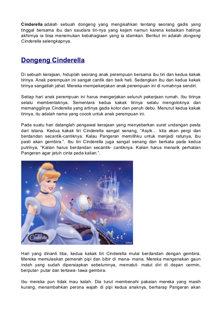 cerita cinderella dalam bahasa inggris - wood scribd indo