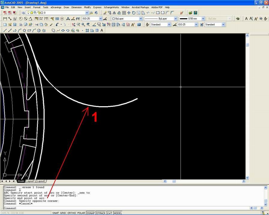 Combining the arc with the arc for smooth - AUTOCAD DESIGN SIMPLE TUTORIAL