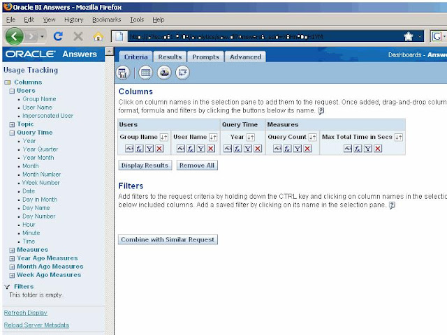 Diksha Sea: [OBIEE 10g And 11g] Usage Tracking In OBIEE