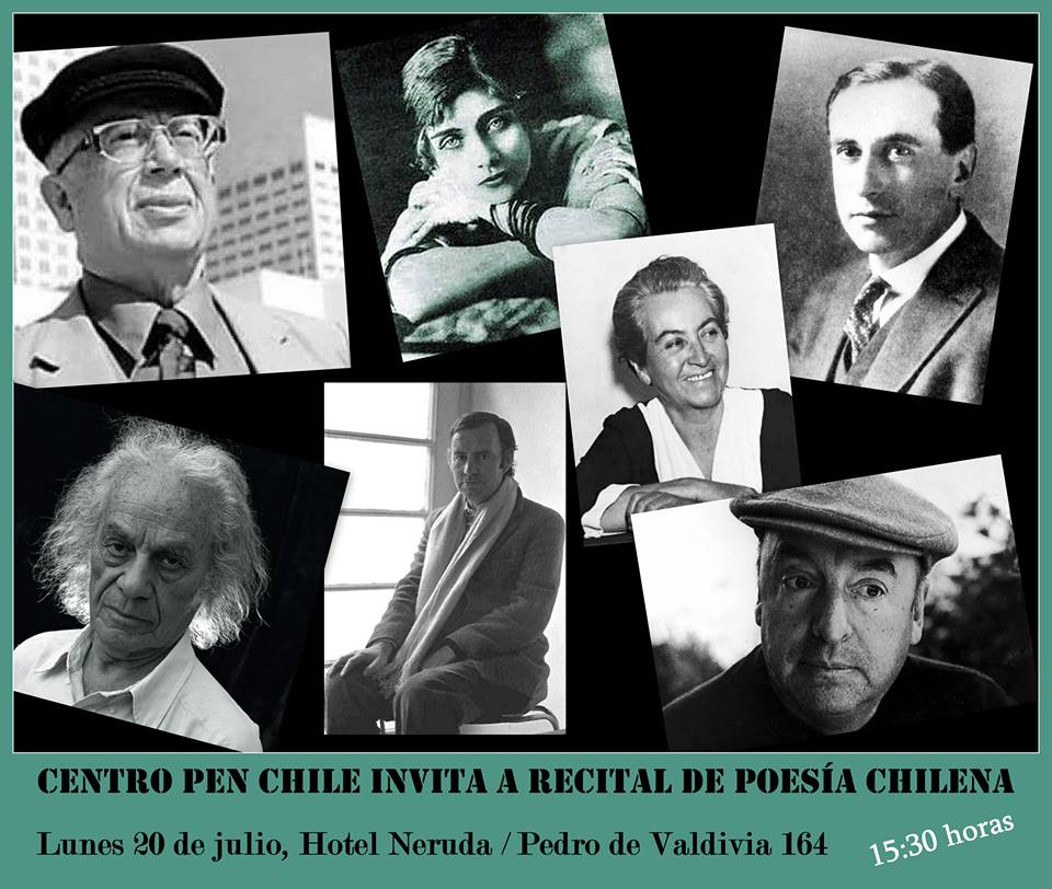 P.E.N. Club Chile: Recital poetas chilenos en Hotel Neruda