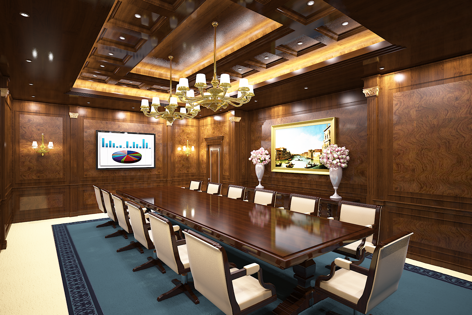 3D Rendering & Modeling Gallery: Meeting Room Render