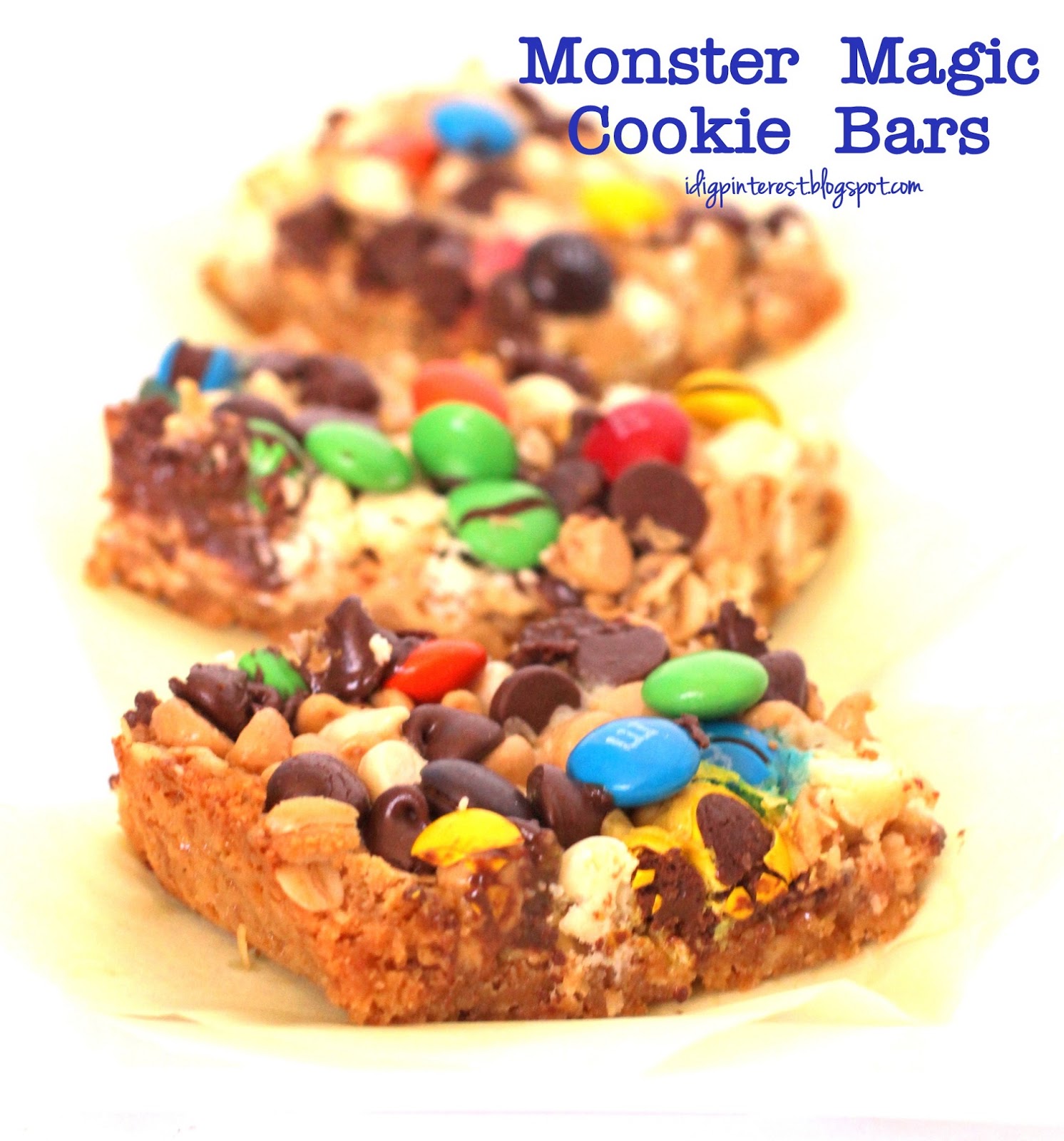 Monster Magic Cookie Bars - I Dig Pinterest