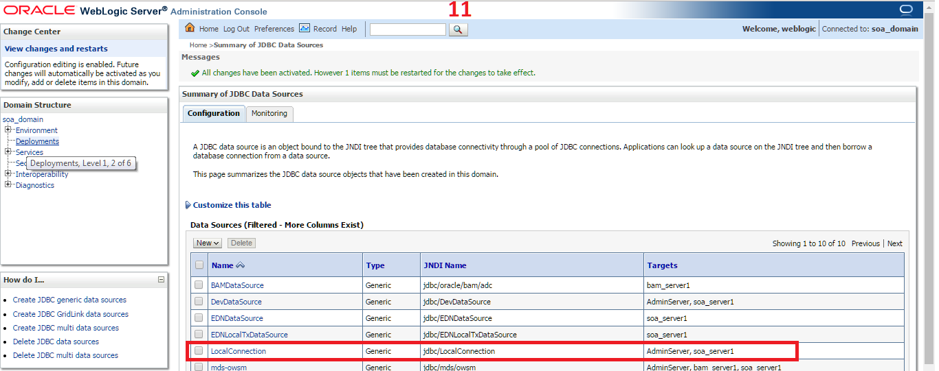 Oracle Weblogic Server- New Data Source Creation Oracle Weblogic Server- New Data Source Creation