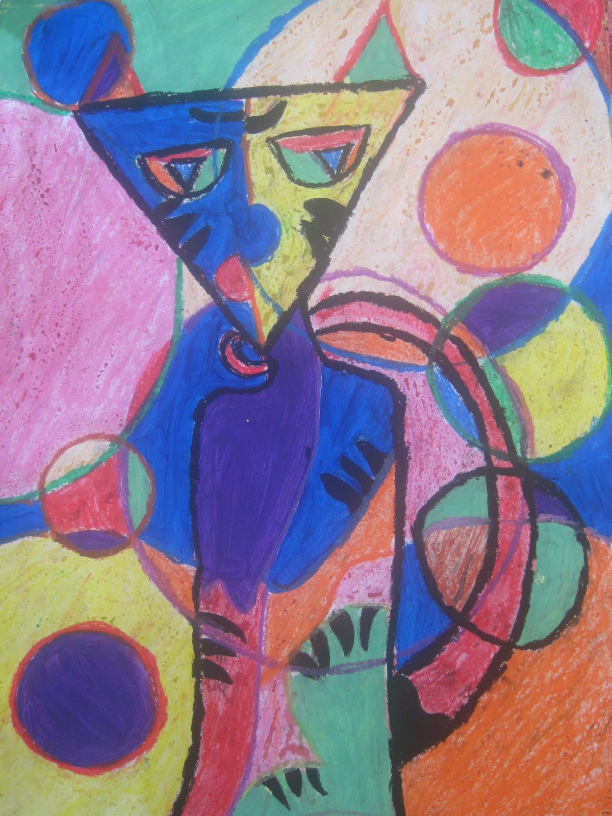 Cubist Animal Art Rowland Hall: Mixed Media Cubist Animals