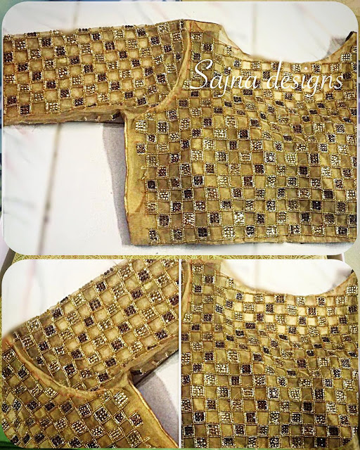 Latest Checks Blouse Designs of the Year