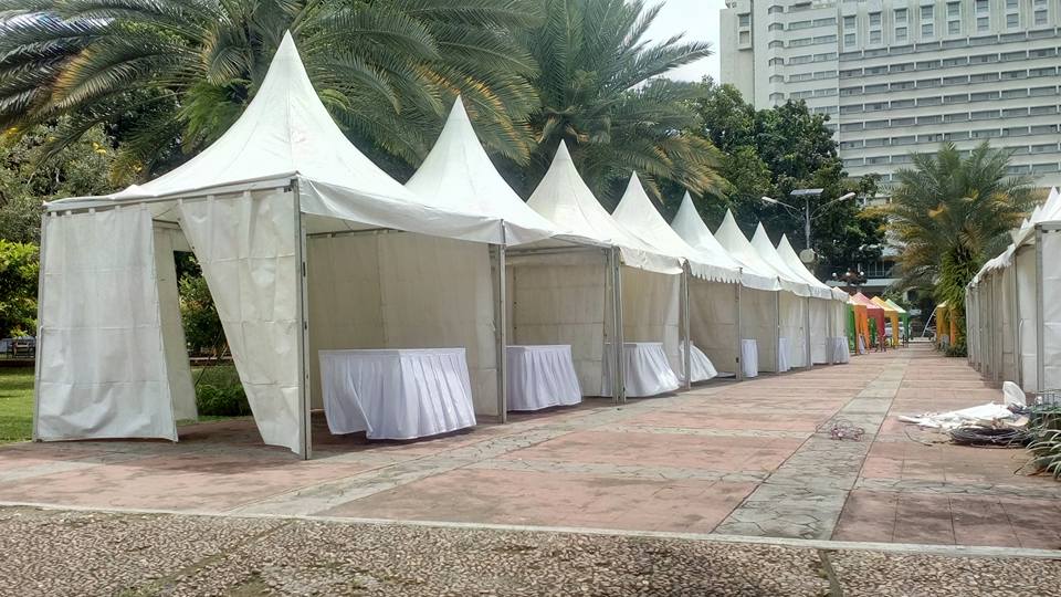 Tenda Sarnafil - Tenda Kerucut - Tenda Stand - Tenda Promosi