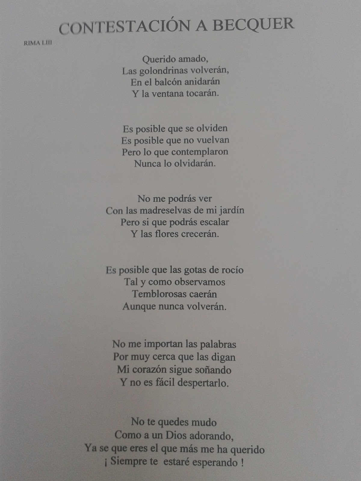 La sonrisa de las letras: Carta de respuesta a la Rima LIII de Bécquer