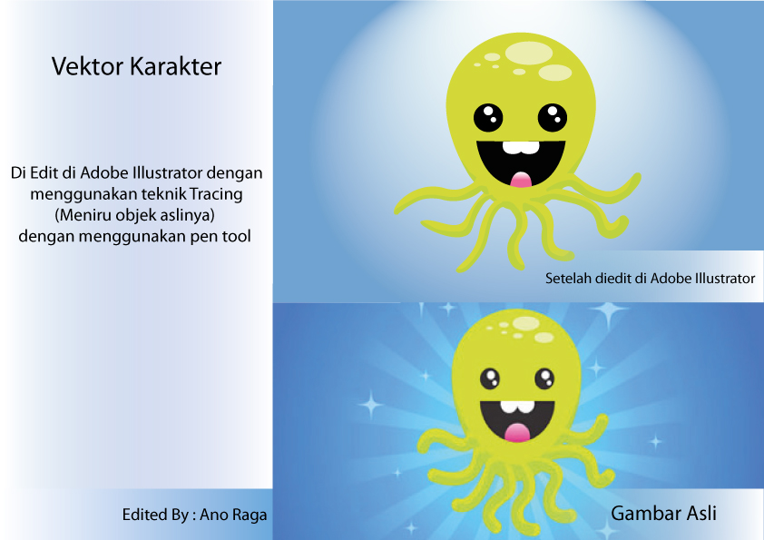 My Portofolio : Contoh Vektor Karakter dengan Adobe Illustrator - Corak ...