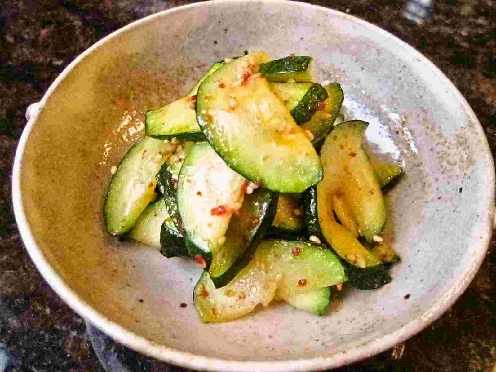 Recipes for Tom: Zukkiini no namuru / zucchini namul saute or salad