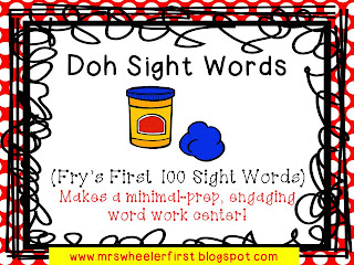 Mrs. Wheeler's First Grade Tidbits: Play Doh in the Classroom