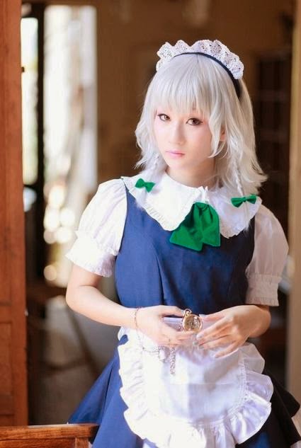 Cosplay Photos in Zip: Touhou Project Izayoi Sakuya Cosplay by Koyuki