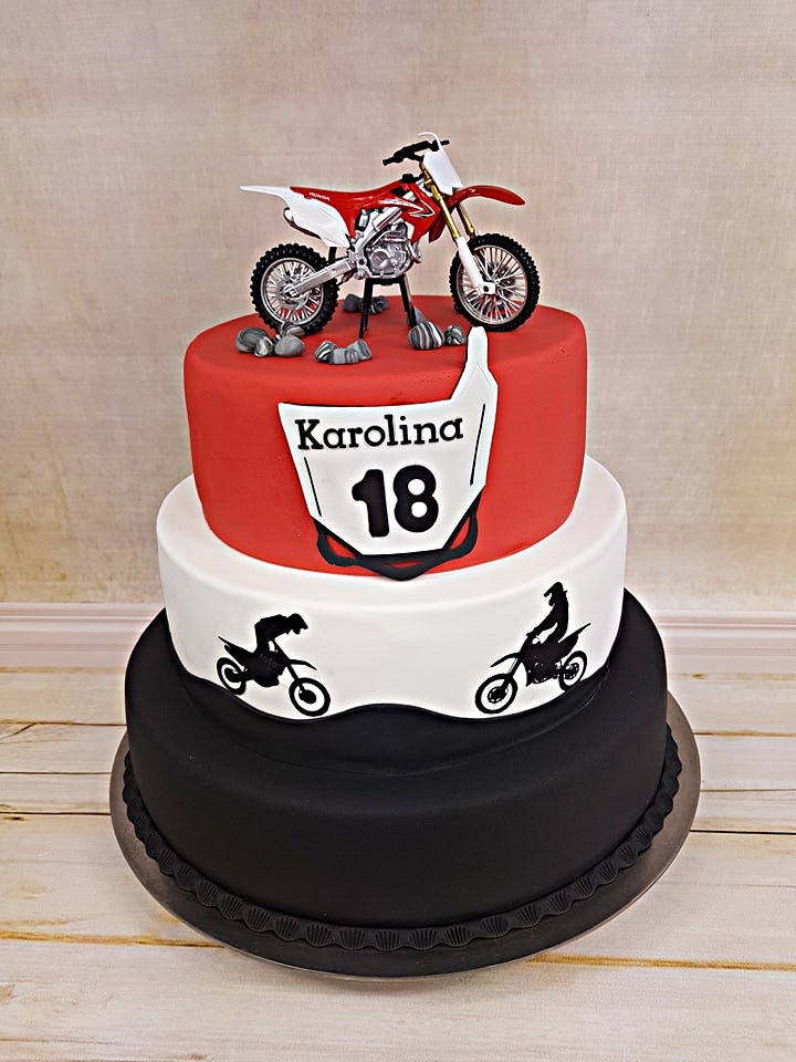 Słodka fala by Ala (Torty Ali): Tort motocross