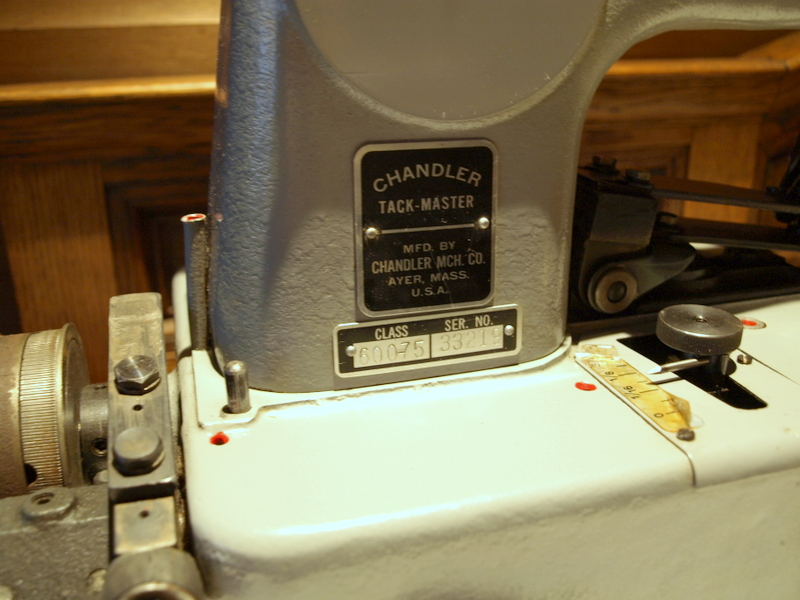 Tight Acres: Chandler Tack-Master 600-75 Bar Tack Machine