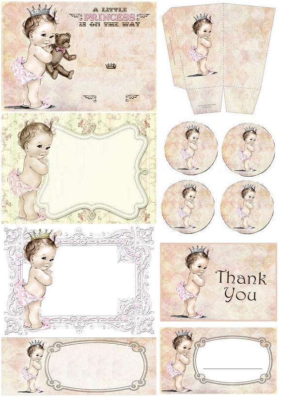 Lovely Baby Girl: Free Printable Kit. - Oh My Baby!