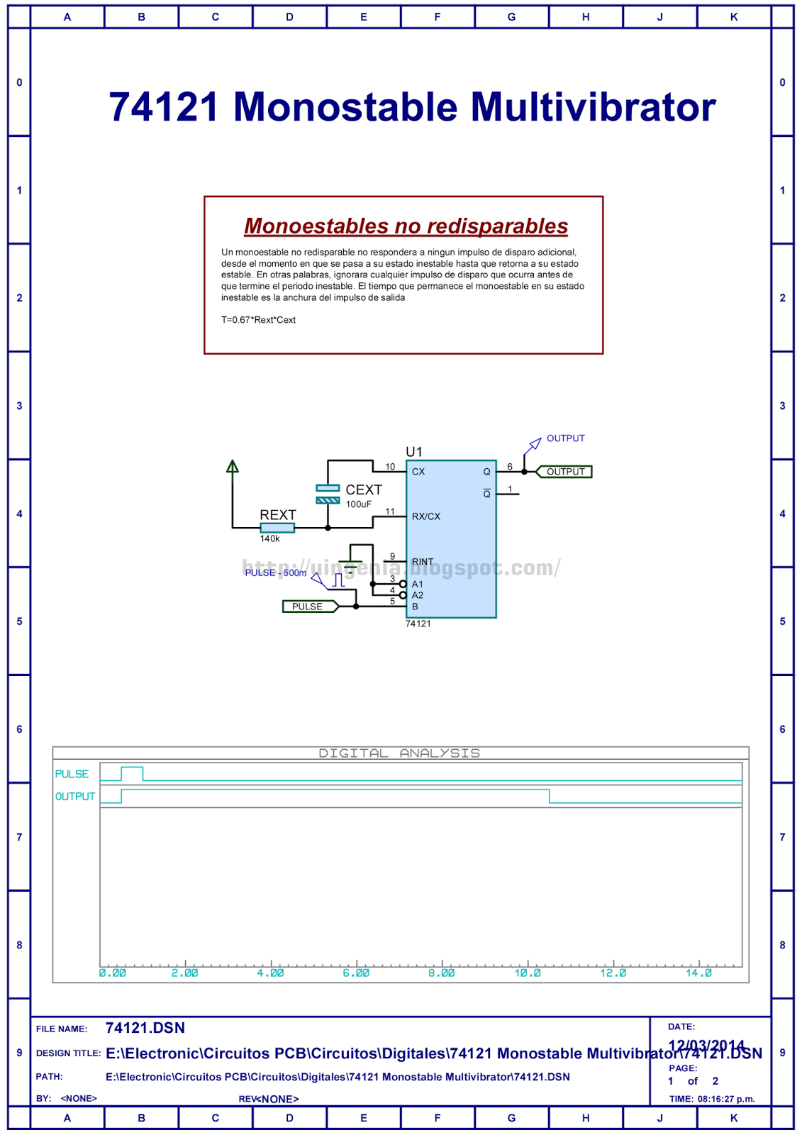 Monoestables no redisparables - 74121 | µingenia