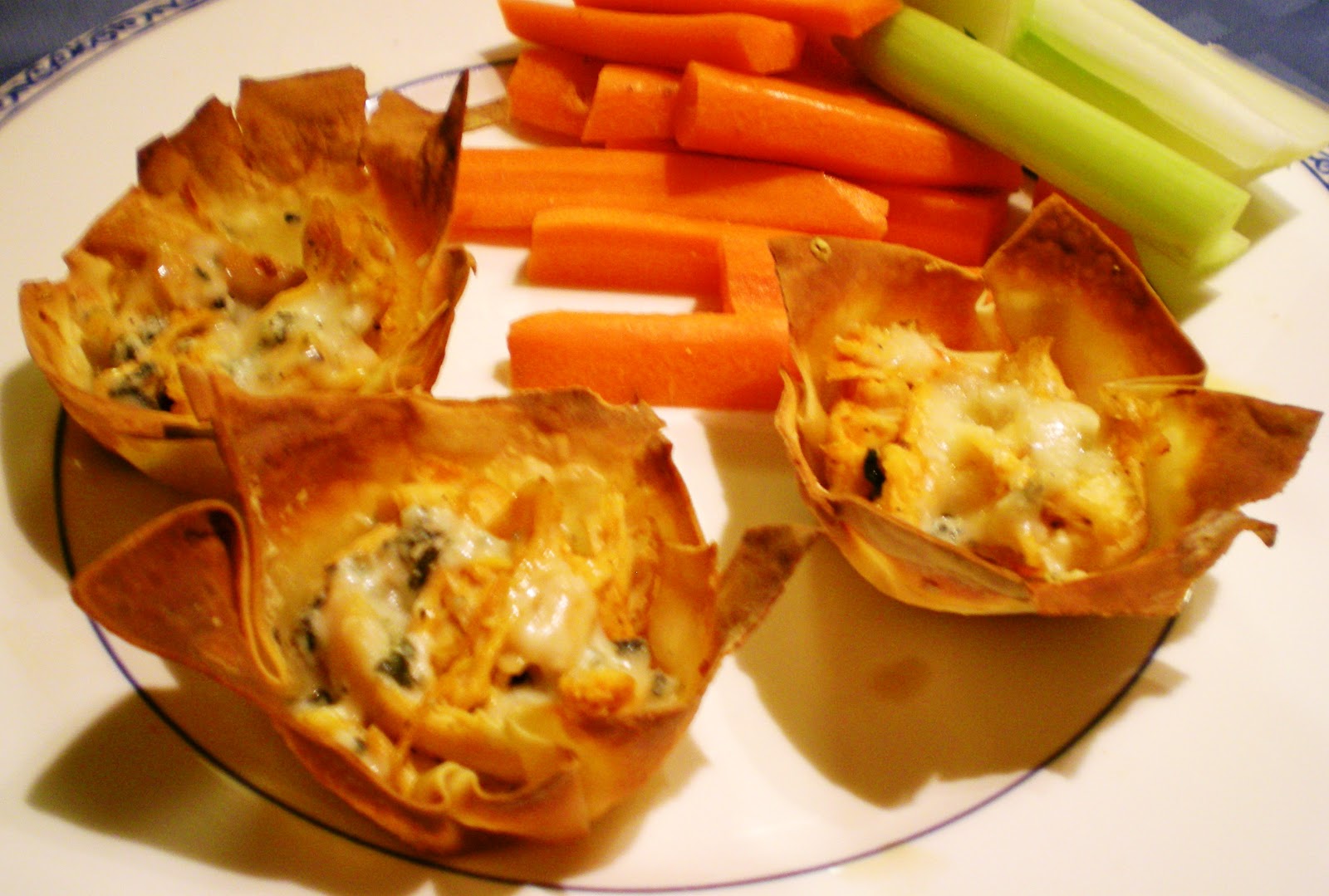 Buffalo Chicken Cups ~ From Anne's Kitchen