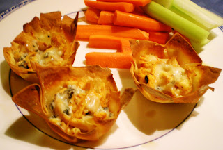 Buffalo Chicken Cups ~ From Anne's Kitchen