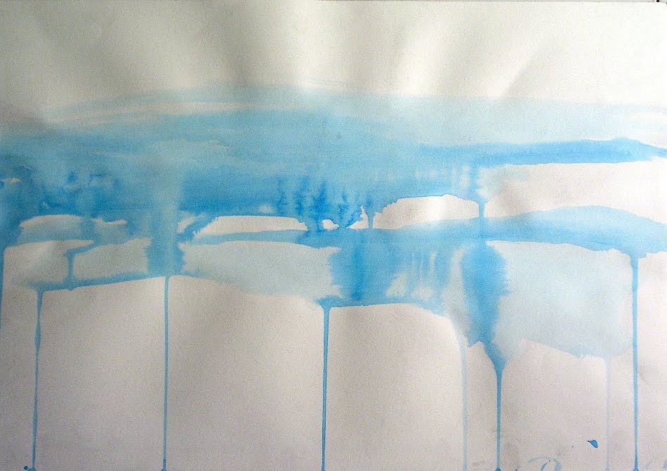 CARVING DRAWINGS: BLUE INK ON PAPER