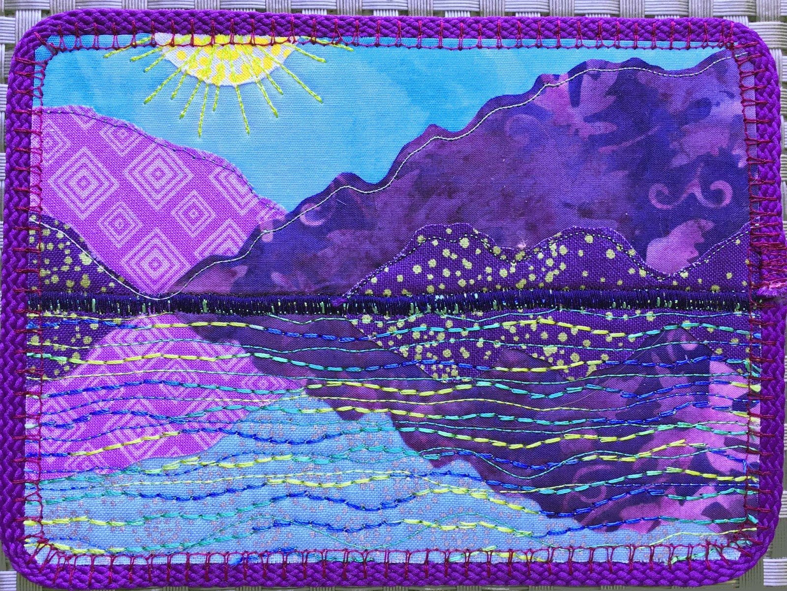 Sewing Fabric Postcards with ShereeSews: Spring Landscapes 2018 Critique