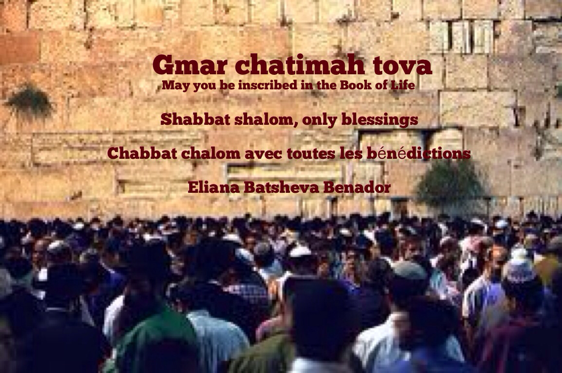 Goodwill Ambassador Eliana Benador: BENADOR: YOM KIPPUR 5774