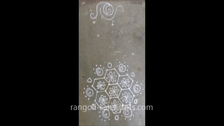 White rangoli designs Wednesday kolam