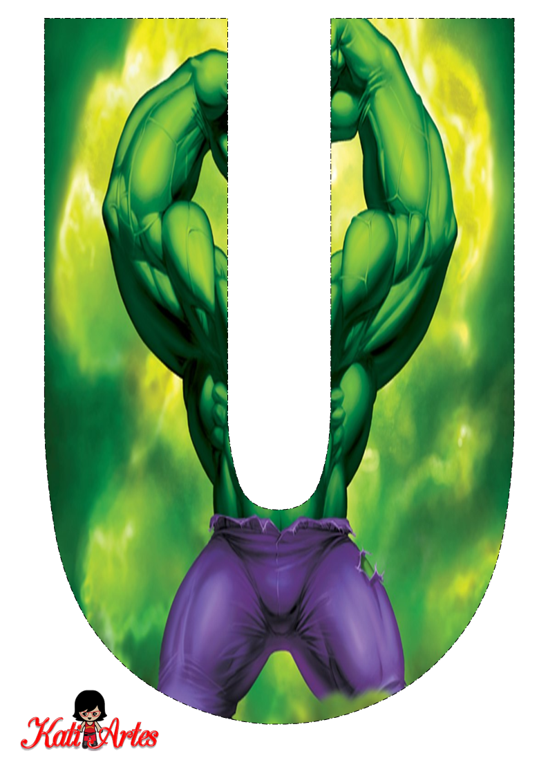 Alfabeto Gratis de Hulk. - Oh my Alfabetos!
