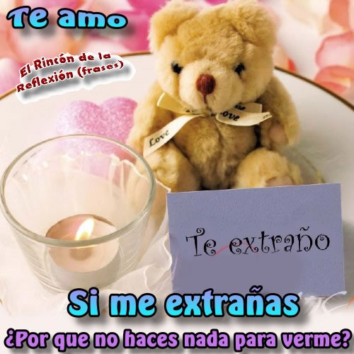 Tarjetas de Te Extraño para dedicar - IMÁGENES CON FRASES © LINDAS
