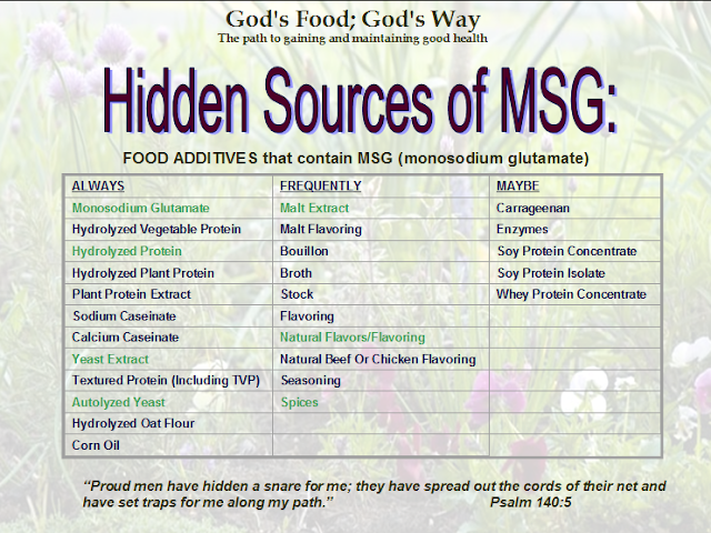 Foods By God: Hidden Sources of MSG