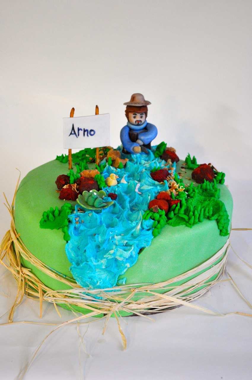 Fly fishing cake