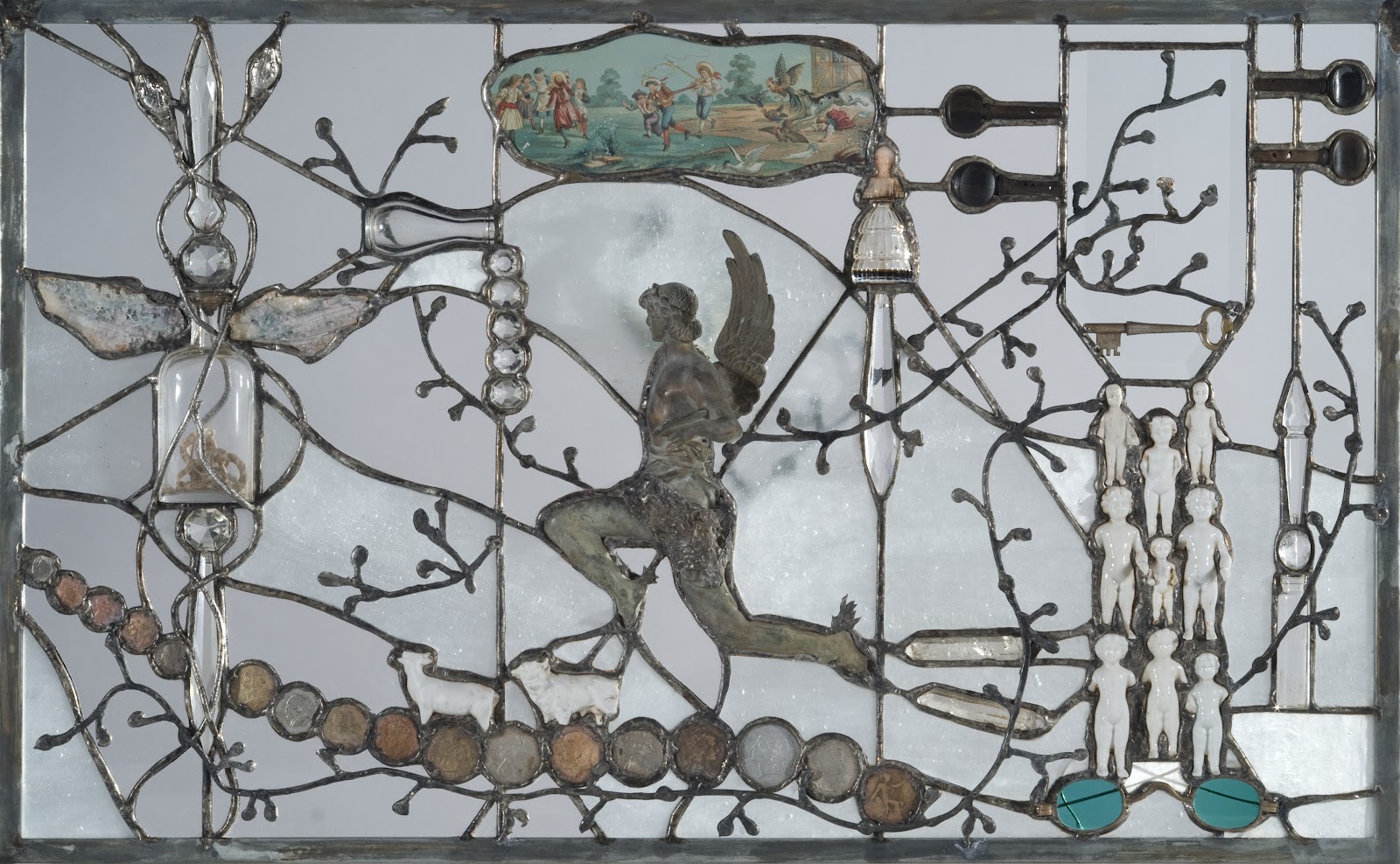 Laura Fuller Glass assemblage stained glass relief