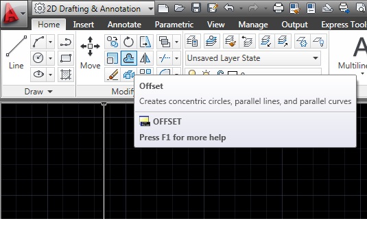 Dicas de Autocad: Comandos Básicos: OFFSET (Linha paralela)