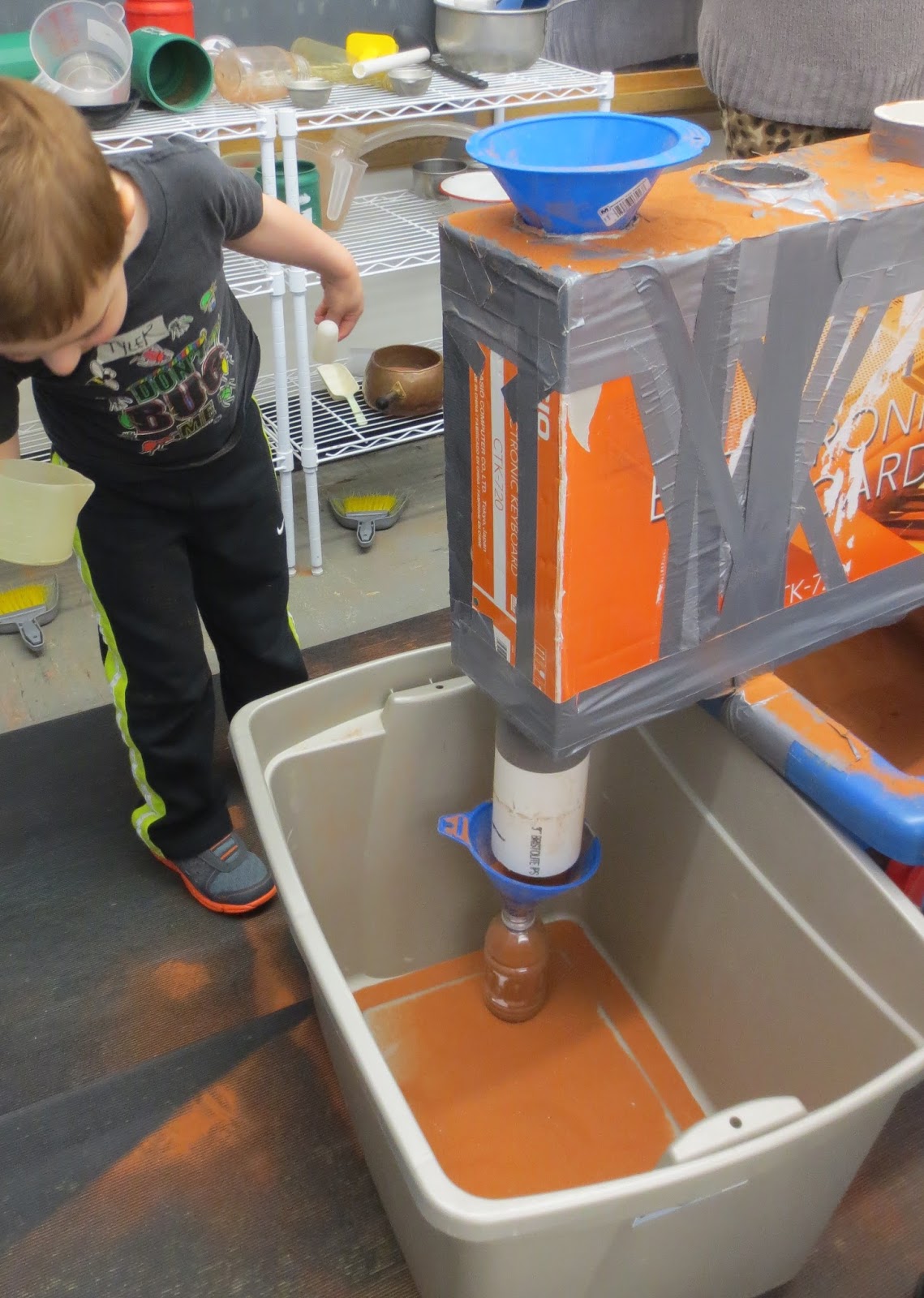 SAND AND WATER TABLES: Funnels