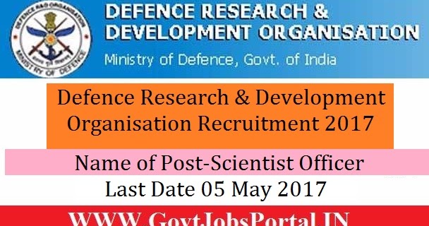 Defence Research and Development Organization Recruitment 2017 ...