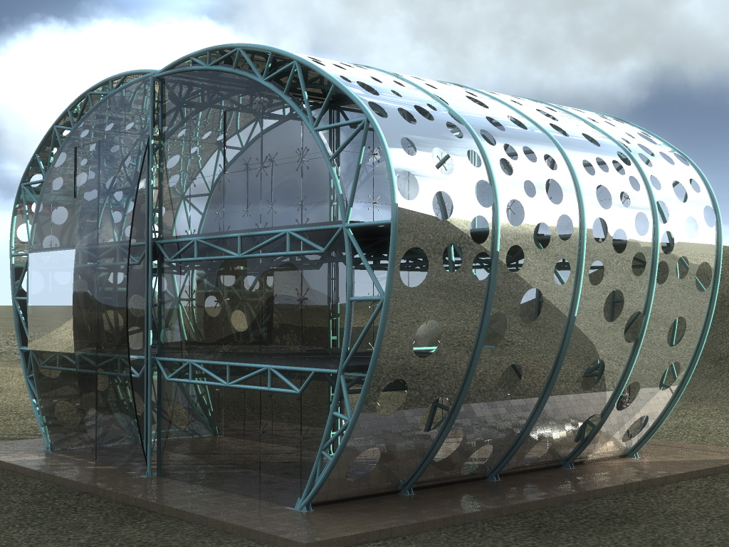 Maggot Renders: Estructura metalica reticulada