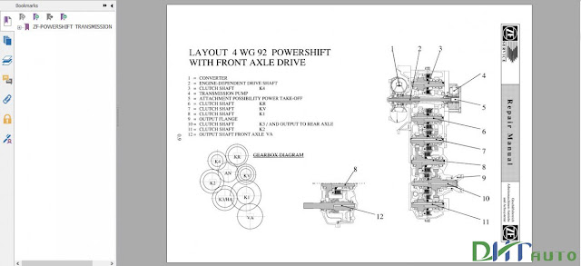 dhtauto: ZF-POWERSHIFT TRANSMISSION 4 WG-92 REPAIR MANUAL