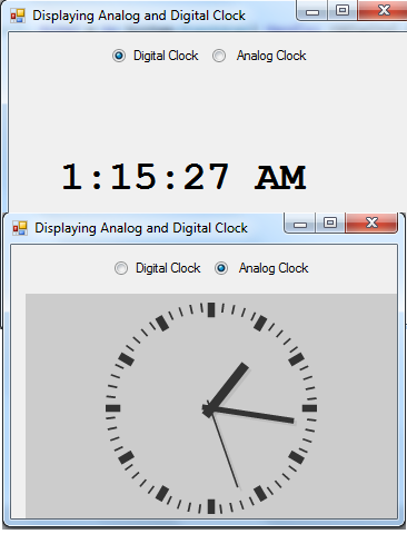 Displaying Digital and Analog Clock in VB.NET ~ ulvs